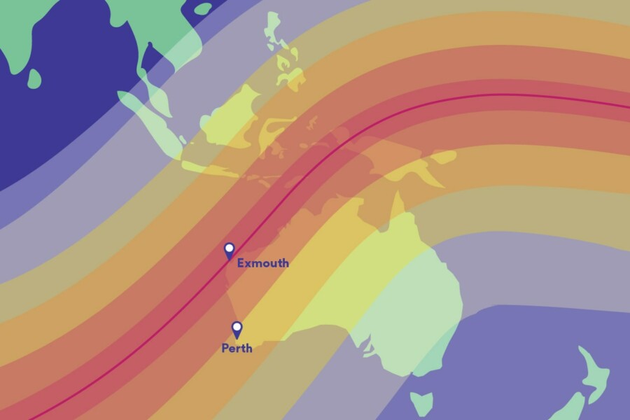 The Ningaloo Total Eclipse Path